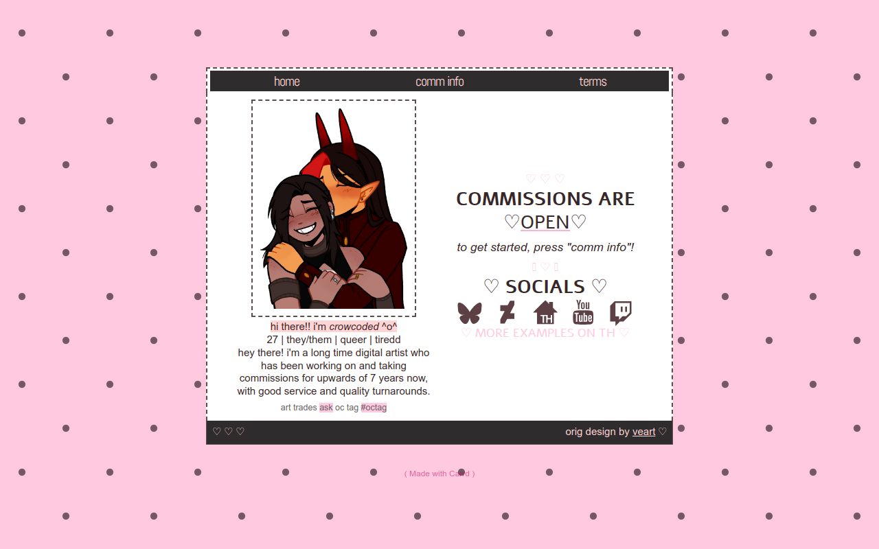 CrowCoded's Commissions